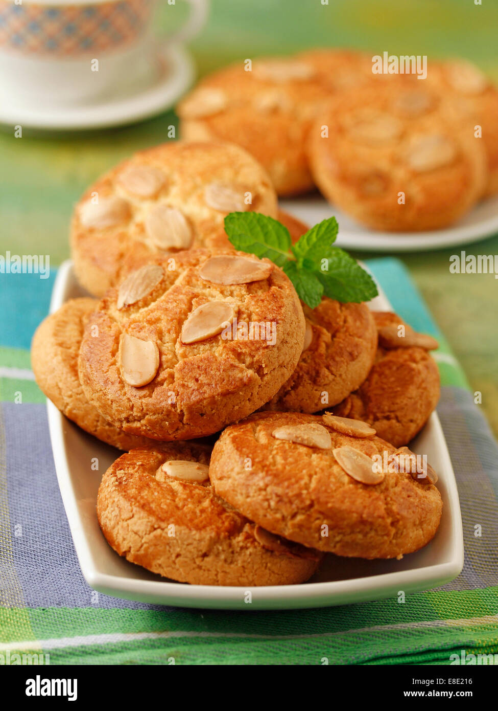 Almond cookies. Recipe available Stock Photo - Alamy