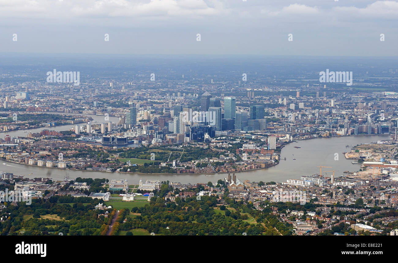 Canary wharf aerial view hi-res stock photography and images - Alamy