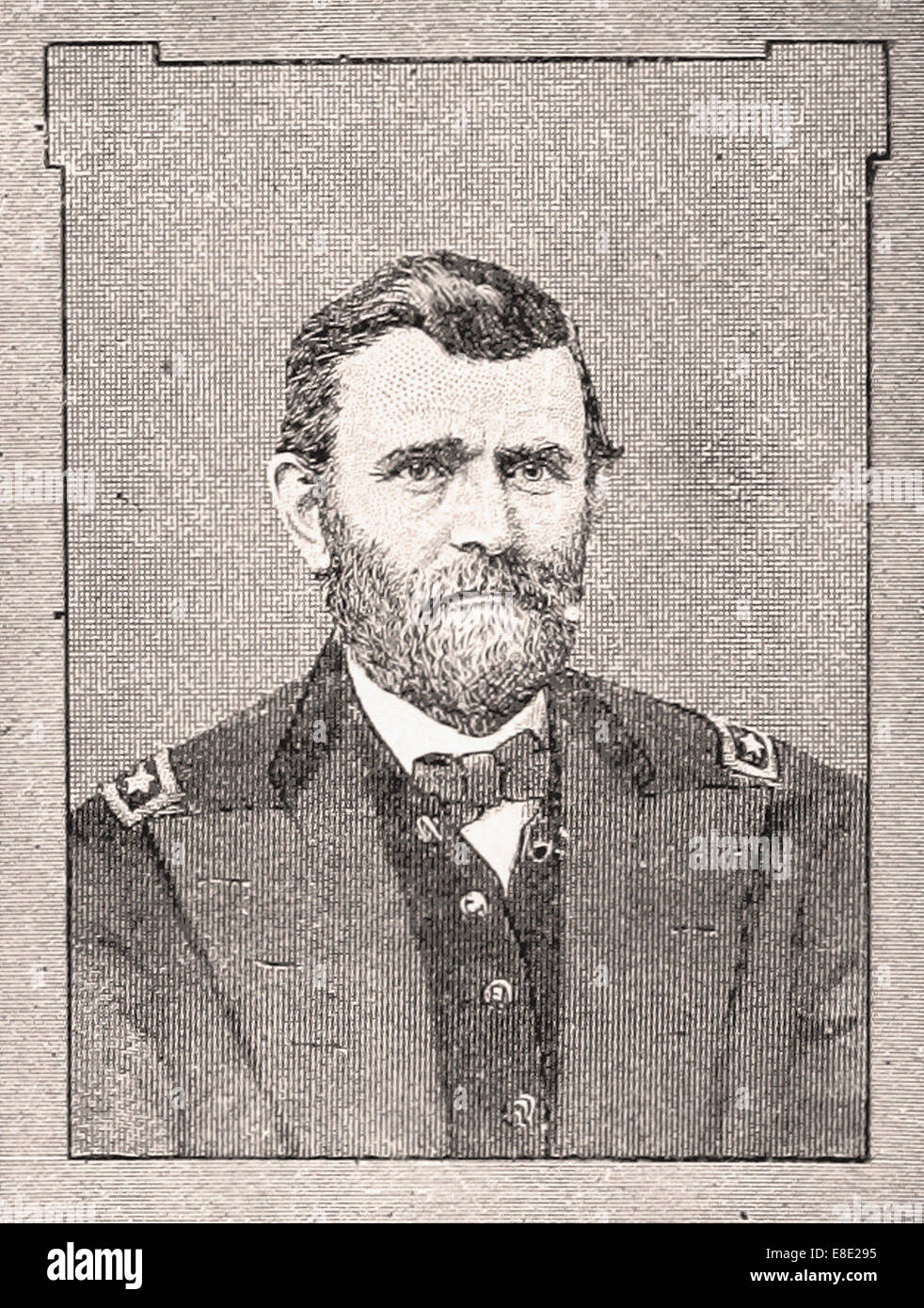 Portrait of General Grant- Engraving - XIX th Century Stock Photo - Alamy