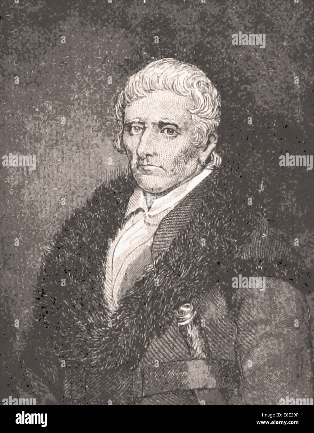 Portrait of Daniel Boone - Engraving - XIX th Century Stock Photo - Alamy