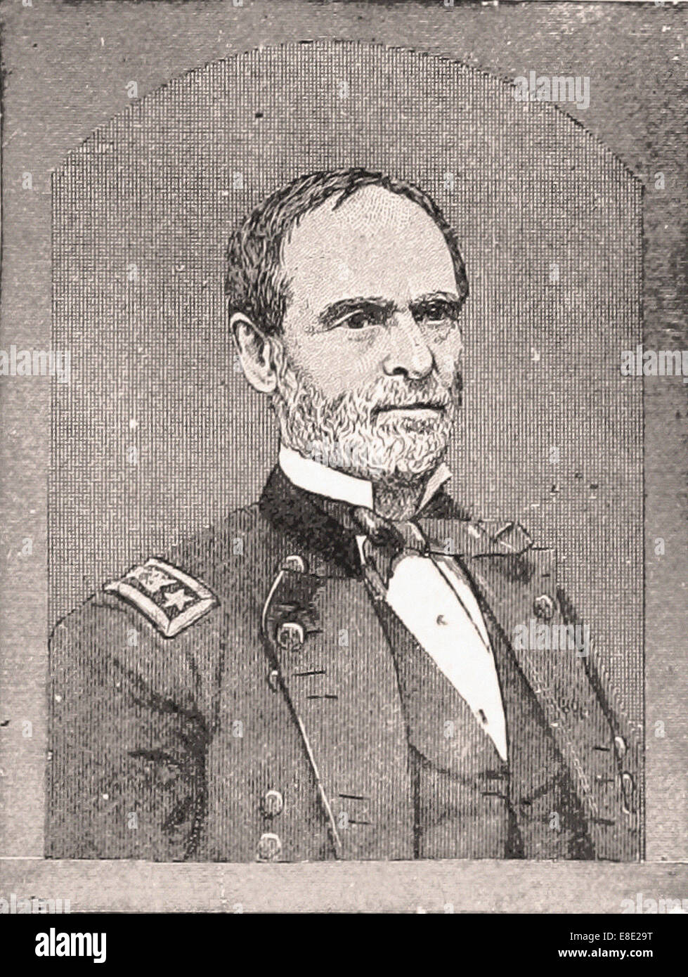 Portrait of general w t sherman engraving xix th century hi-res stock ...