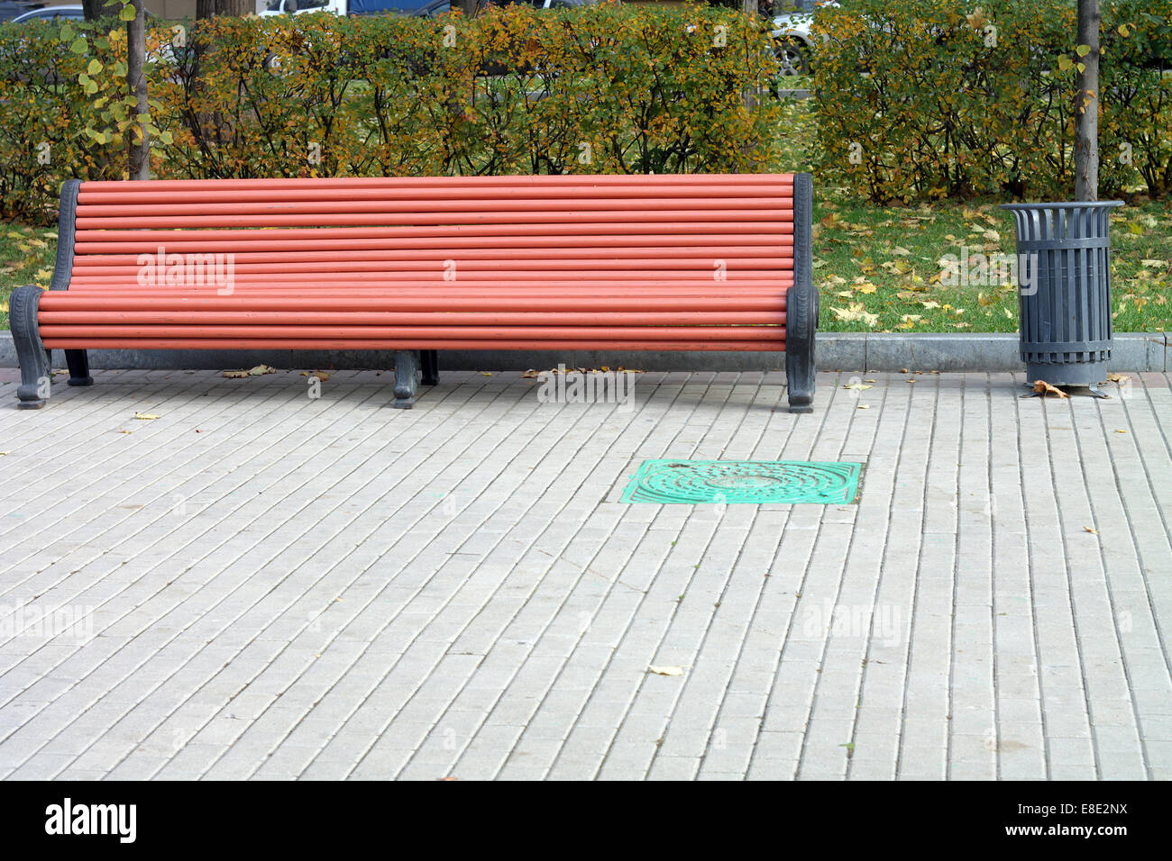 bench in park Stock Photo - Alamy