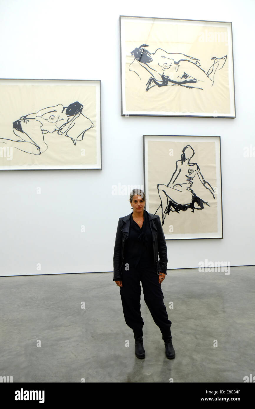 London, UK. 6th October, 2014. Tracey Emin opens her first solo show at ...