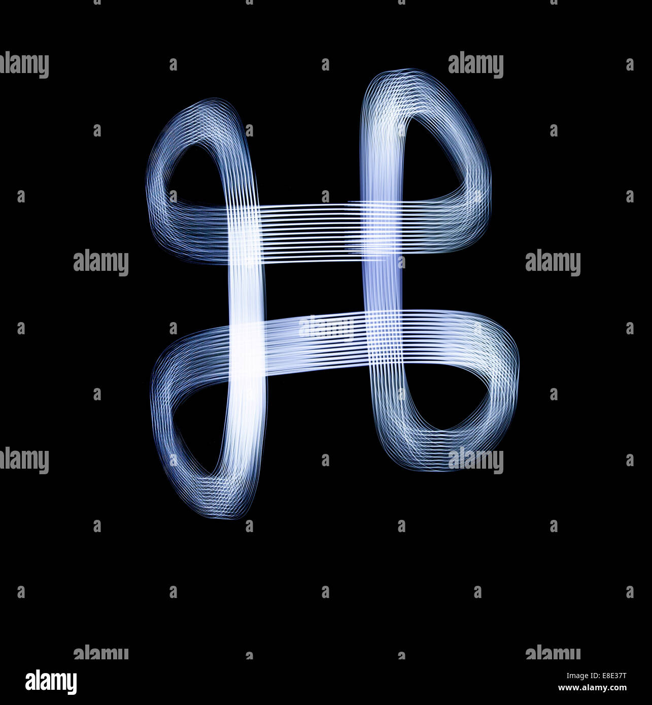 Command Key Symbol Icon Using Light Painting Technique isolated over ...
