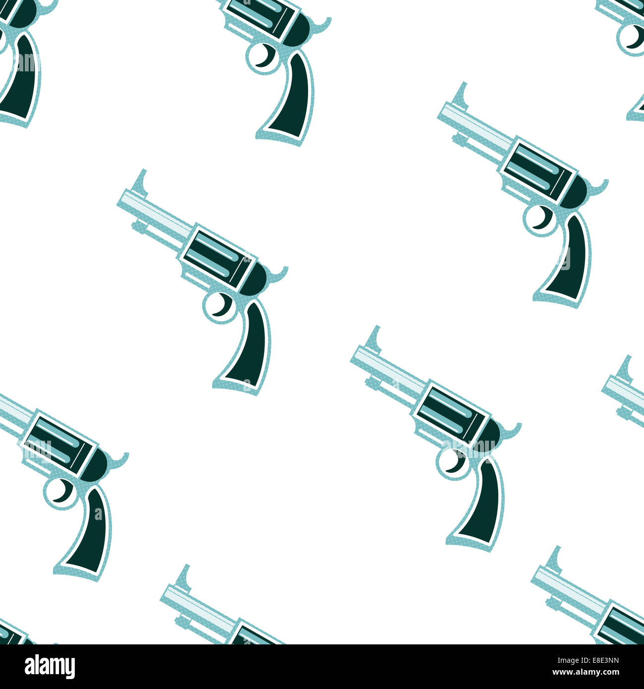 revolver vector seamless pattern illustration clip art Stock Photo - Alamy