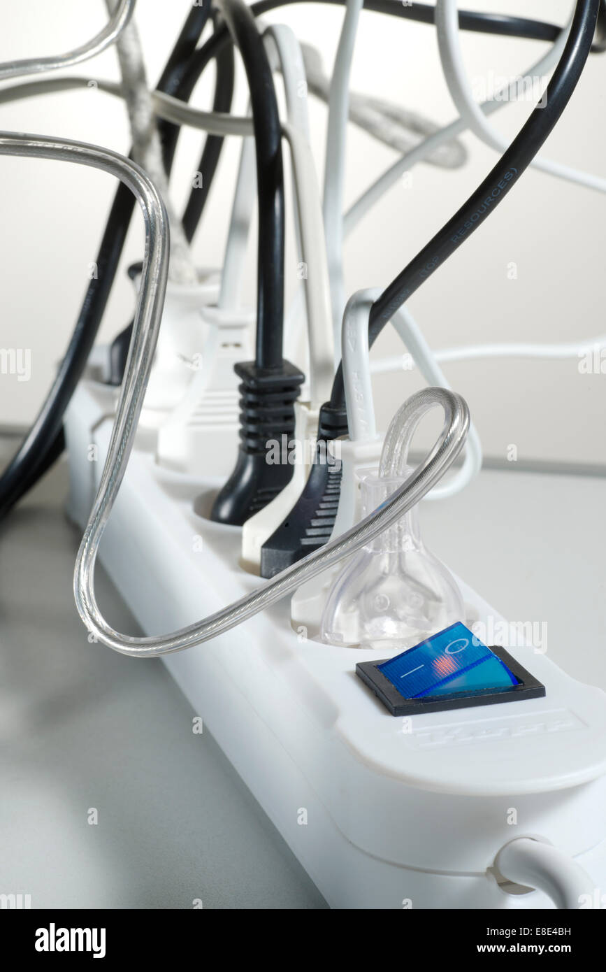 Hamburg, Germany, power strip with circuit breaker Stock Photo - Alamy