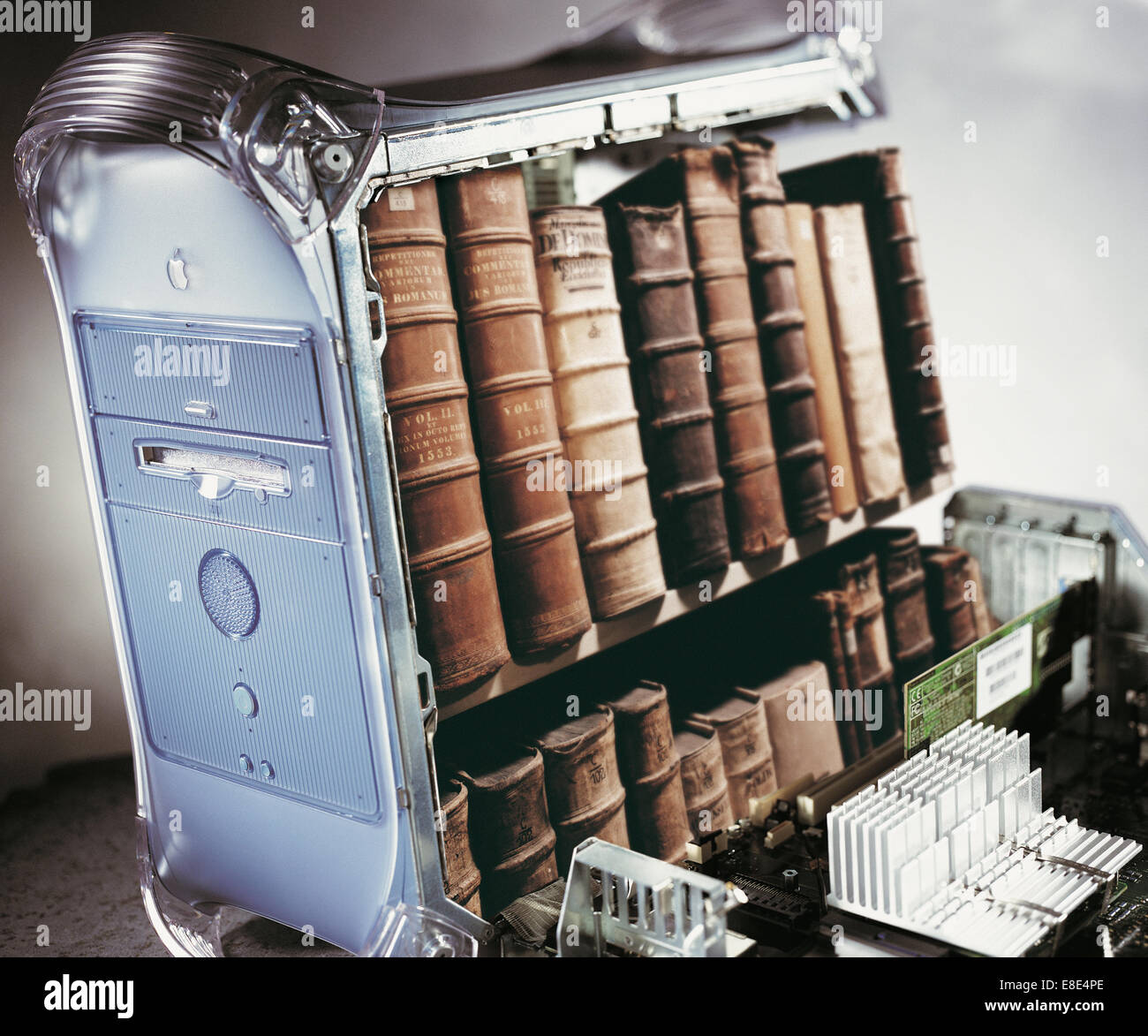 Hamburg, Germany, books in a computer Stock Photo - Alamy