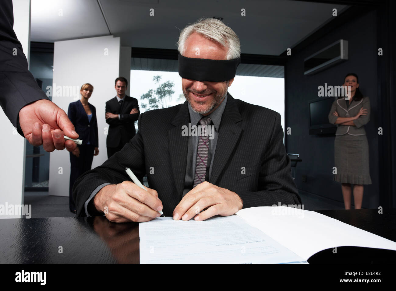 Blind Man Signing Contract High Resolution Stock Photography and Images ...