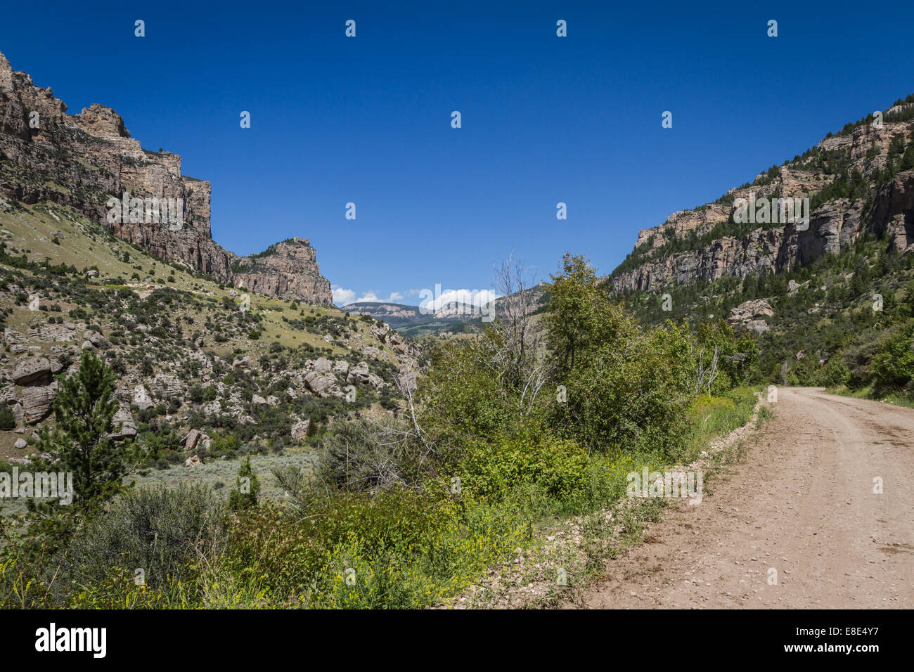 afternoon view of the ten sleep canyon in Wyoming Stock Photo - Alamy