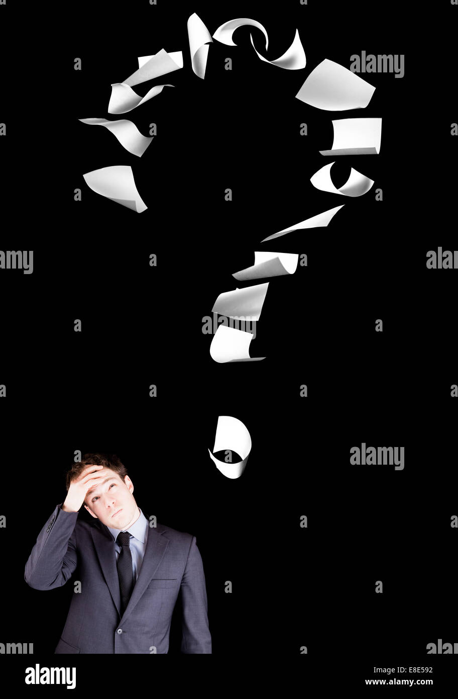 Businessman question mark hi-res stock photography and images - Alamy