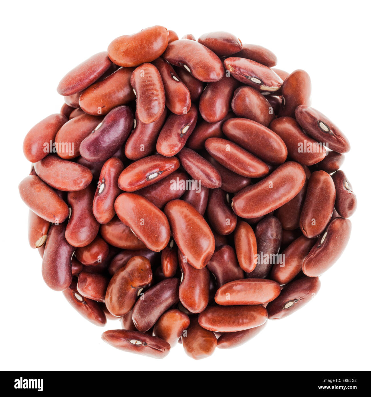 Perfect Circle of Red beans Isolated on White Background Stock Photo ...