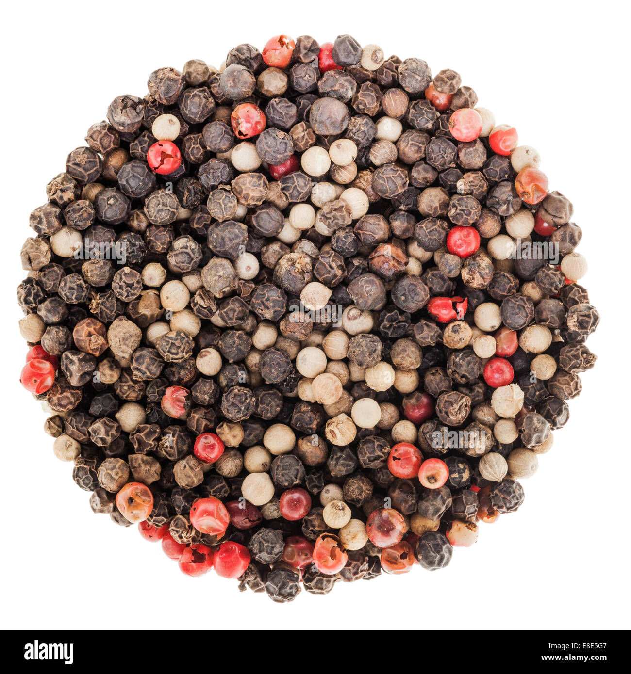 Perfect Circle of Different Peppers Colors Isolated on White Background ...
