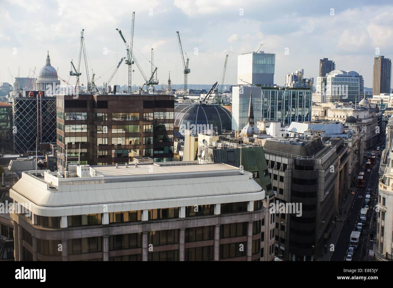 Panoramic view from the top of the Monument London England United ...
