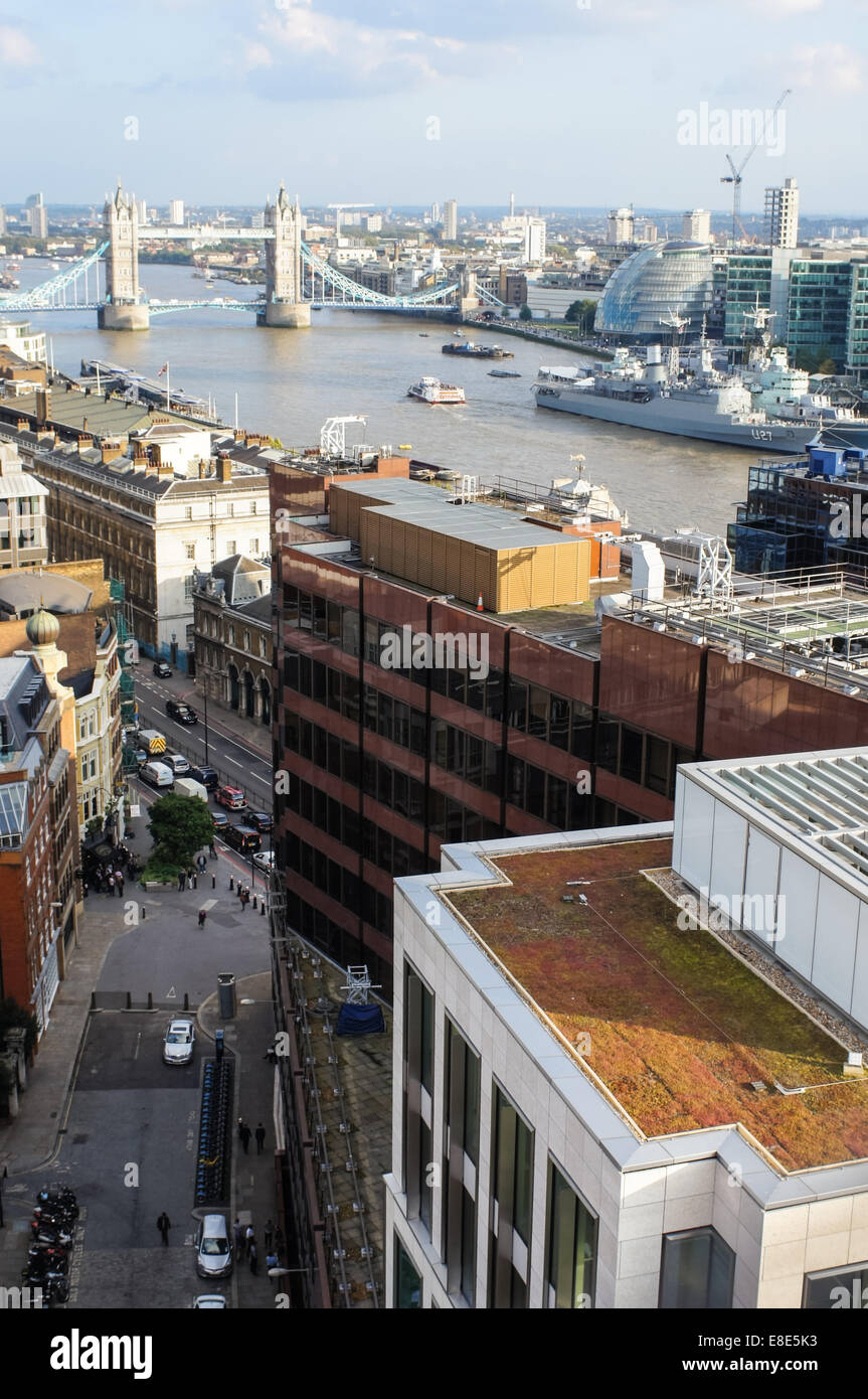 Panoramic view from the top of the Monument London England United ...