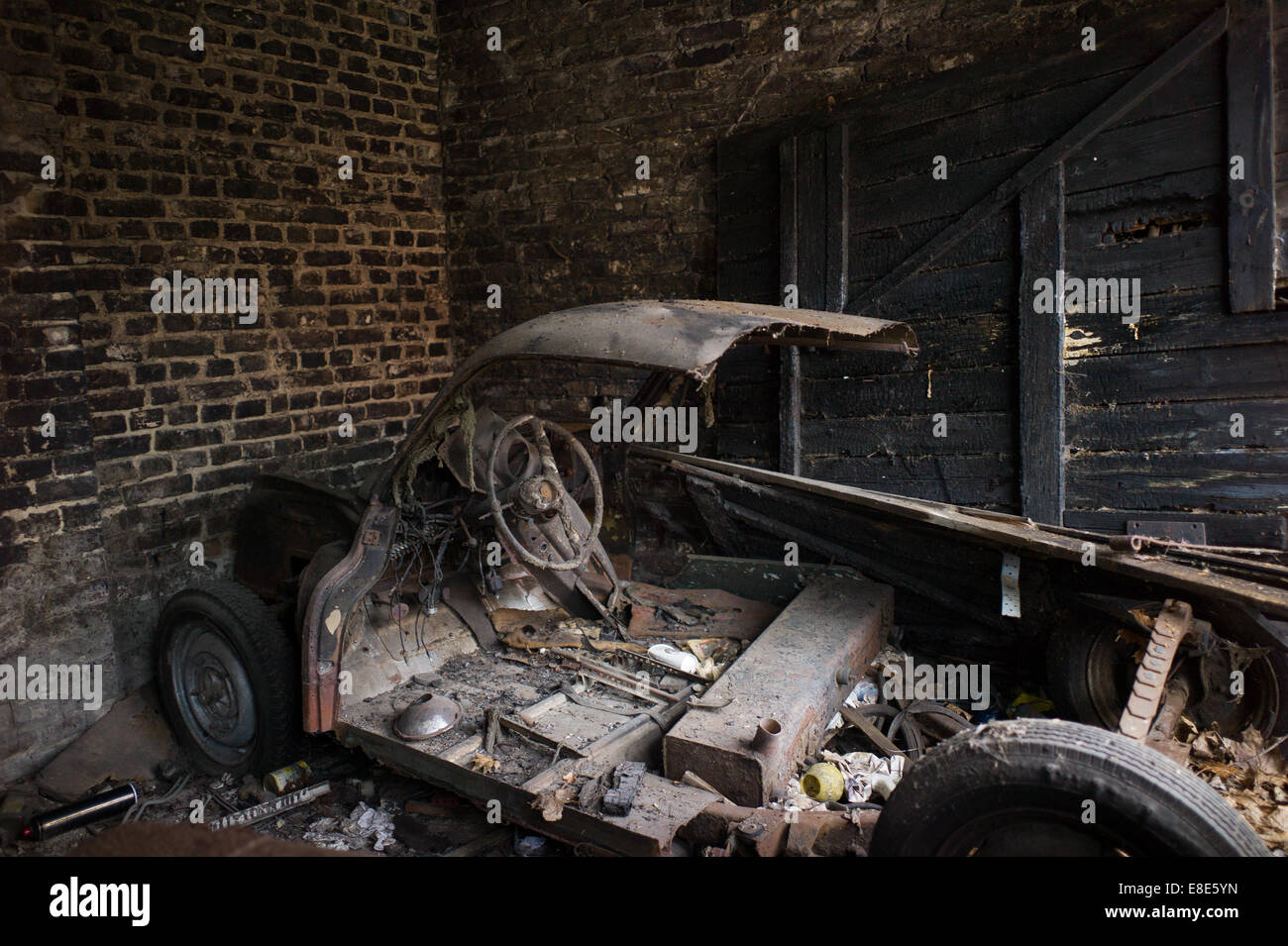 Burned out car garage prenzlauer berg hi-res stock photography and ...