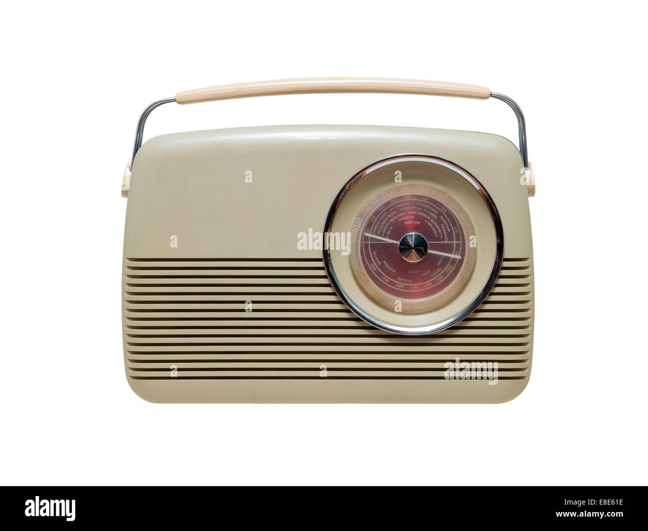 Vintage Radio on a white background Stock Photo - Alamy