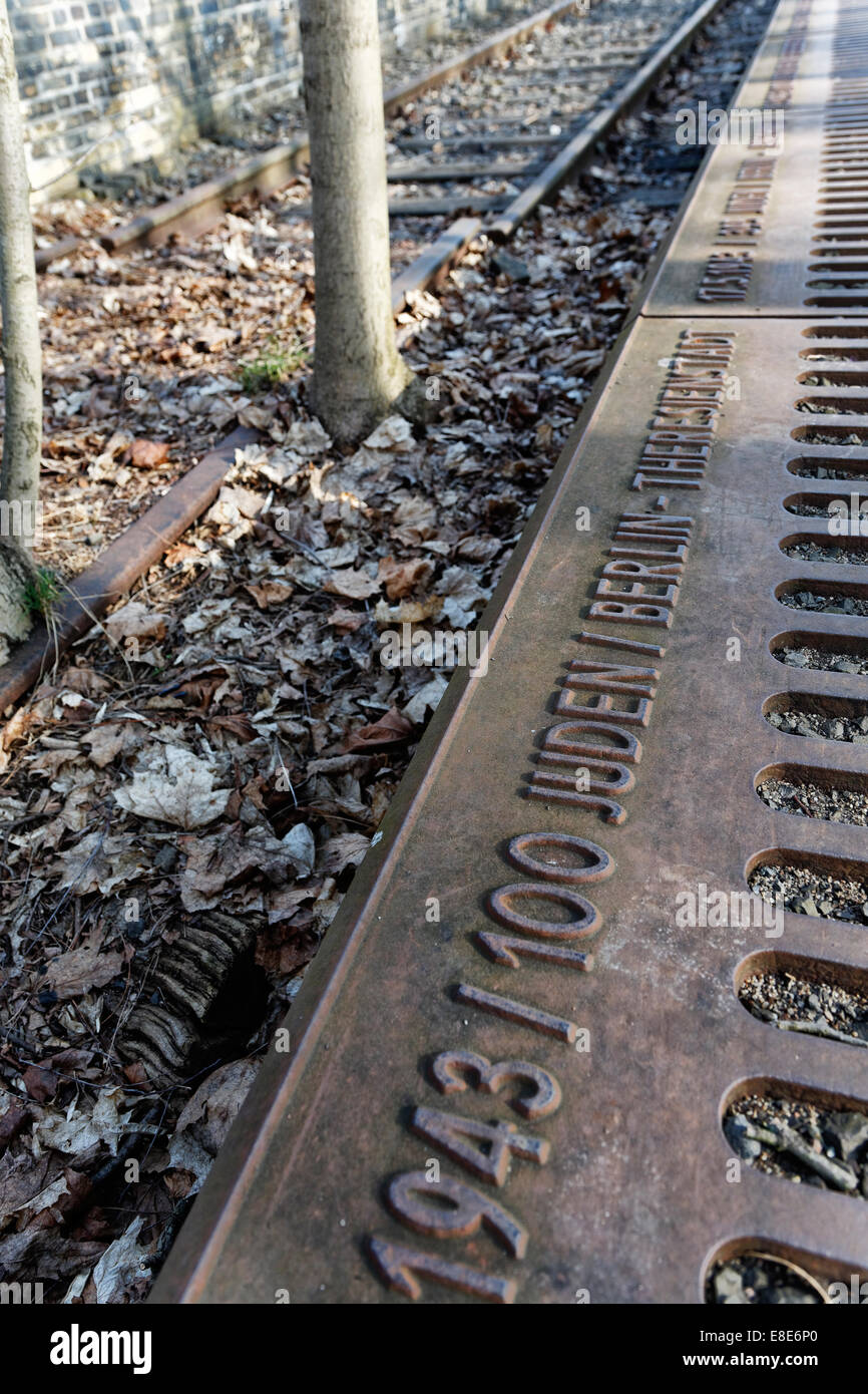 Berlin, Germany, the Platform 17 memorial at Grunewald station Stock ...