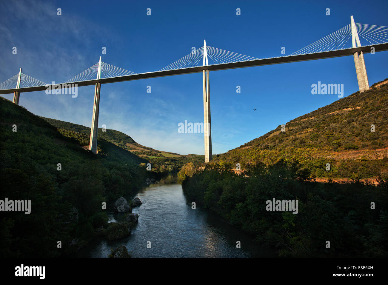 Millau Viaduct, Le Viaduc de Millau, across the River Tarn near Millau ...