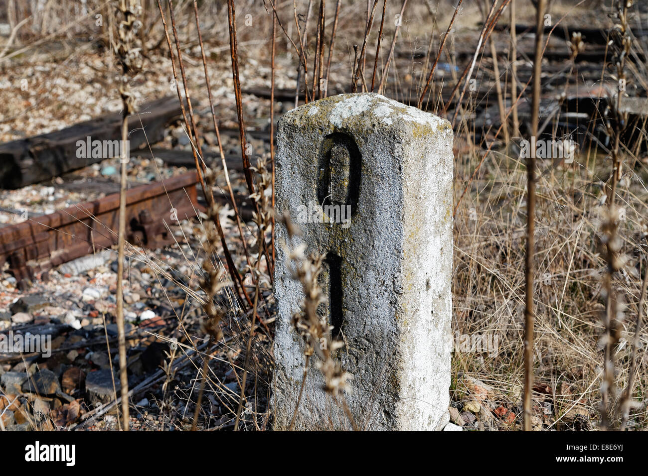 Berlin, Germany, overgrown trackbed of Platform 17 memorial at ...