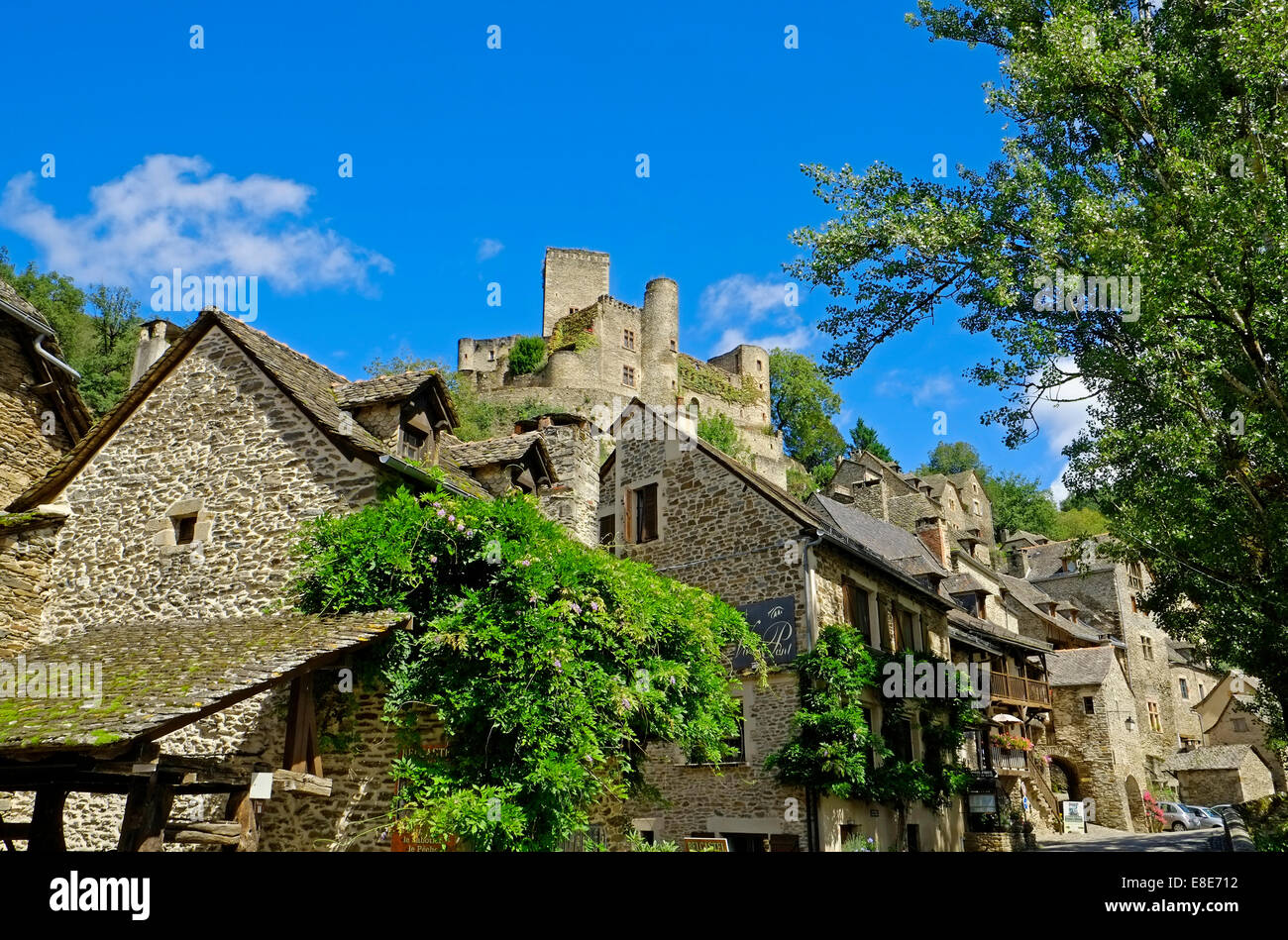 Castle Chateau Belcastel Aveyron Department Mid-Pyrenees South West ...