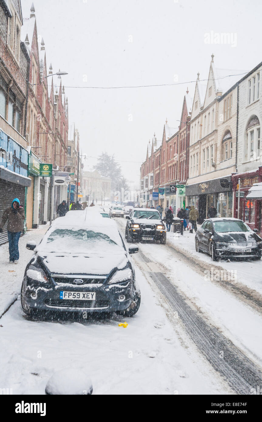Winter Snow Blizzard In Barry Stock Photos & Winter Snow Blizzard In ...