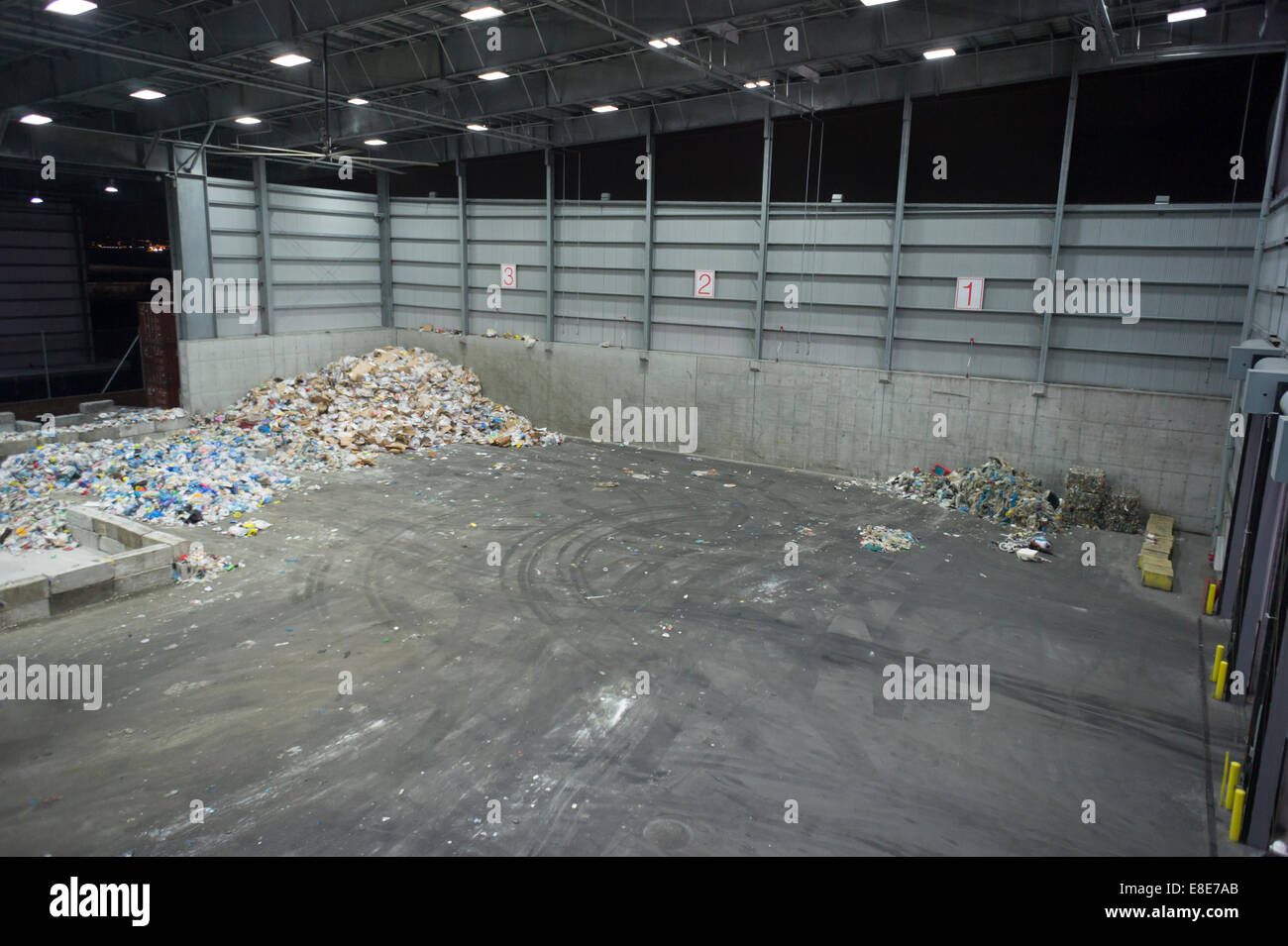 Mountains of trash in the tipping area from the New York's curbside ...