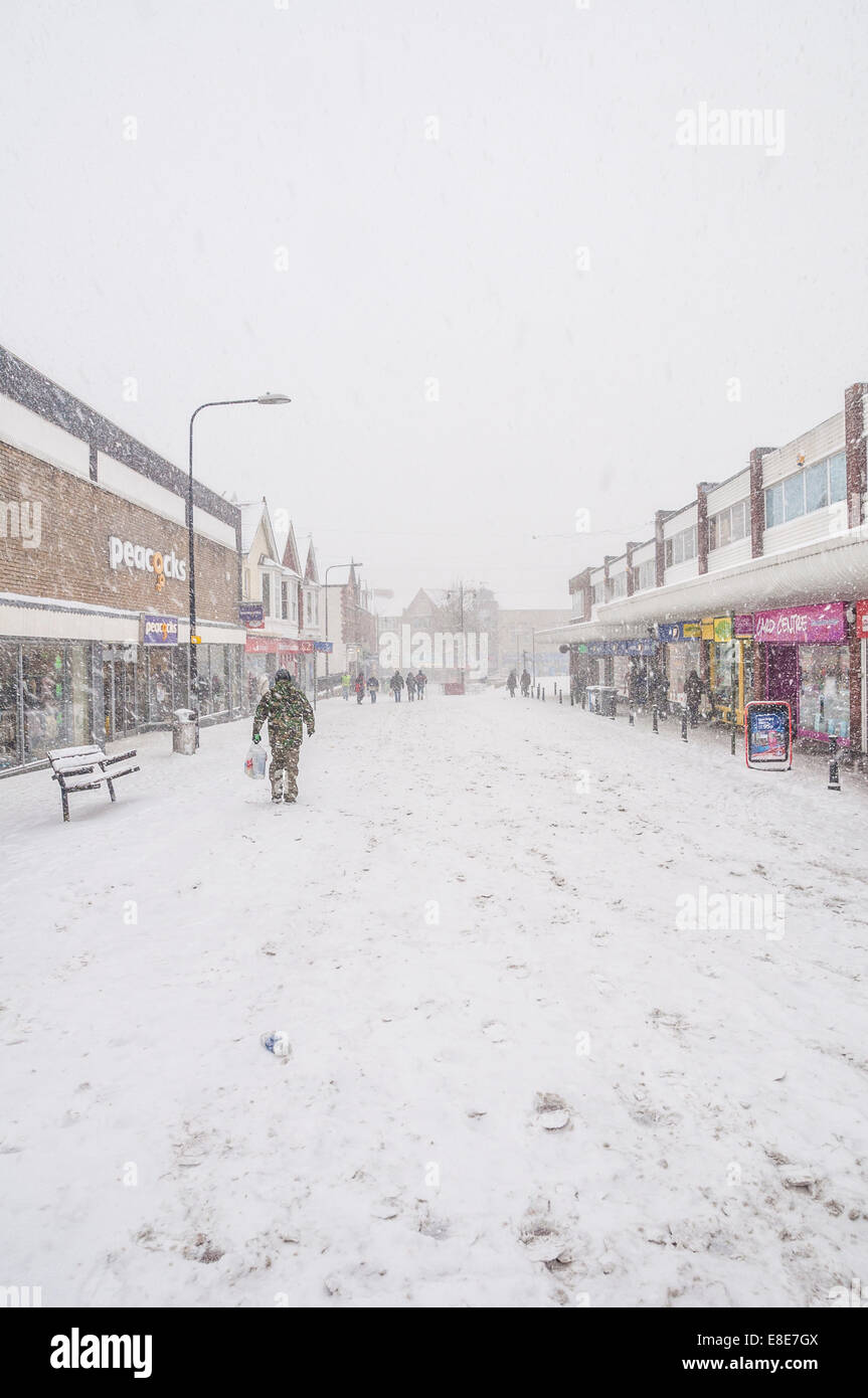 Winter snow blizzard in barry hi-res stock photography and images - Alamy