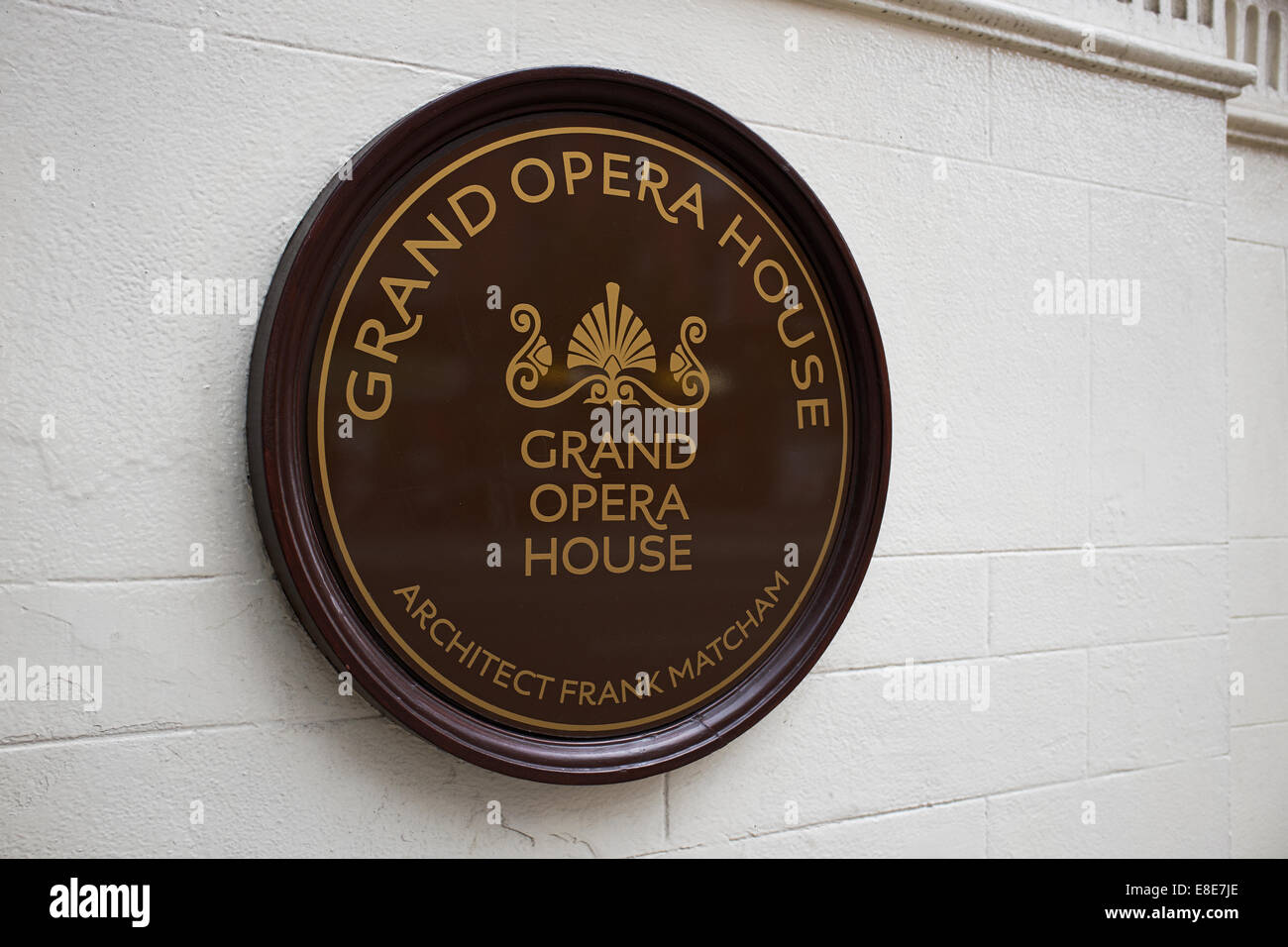 Sign outside the Grand Opera House in Belfast city centre Stock Photo ...
