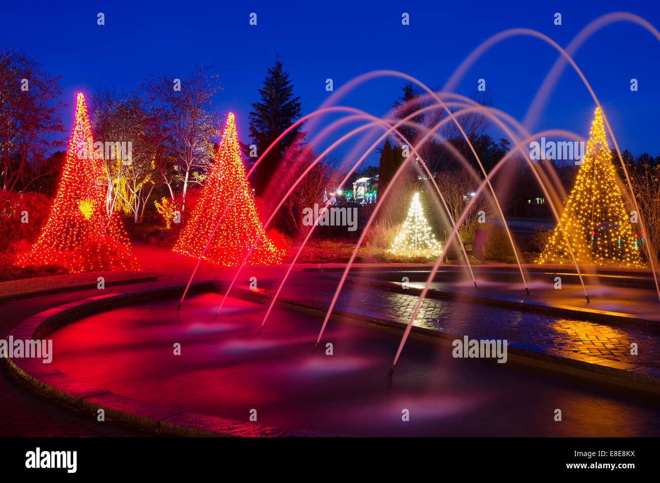 Illuminated fountain christmas tree hi-res stock photography and images ...