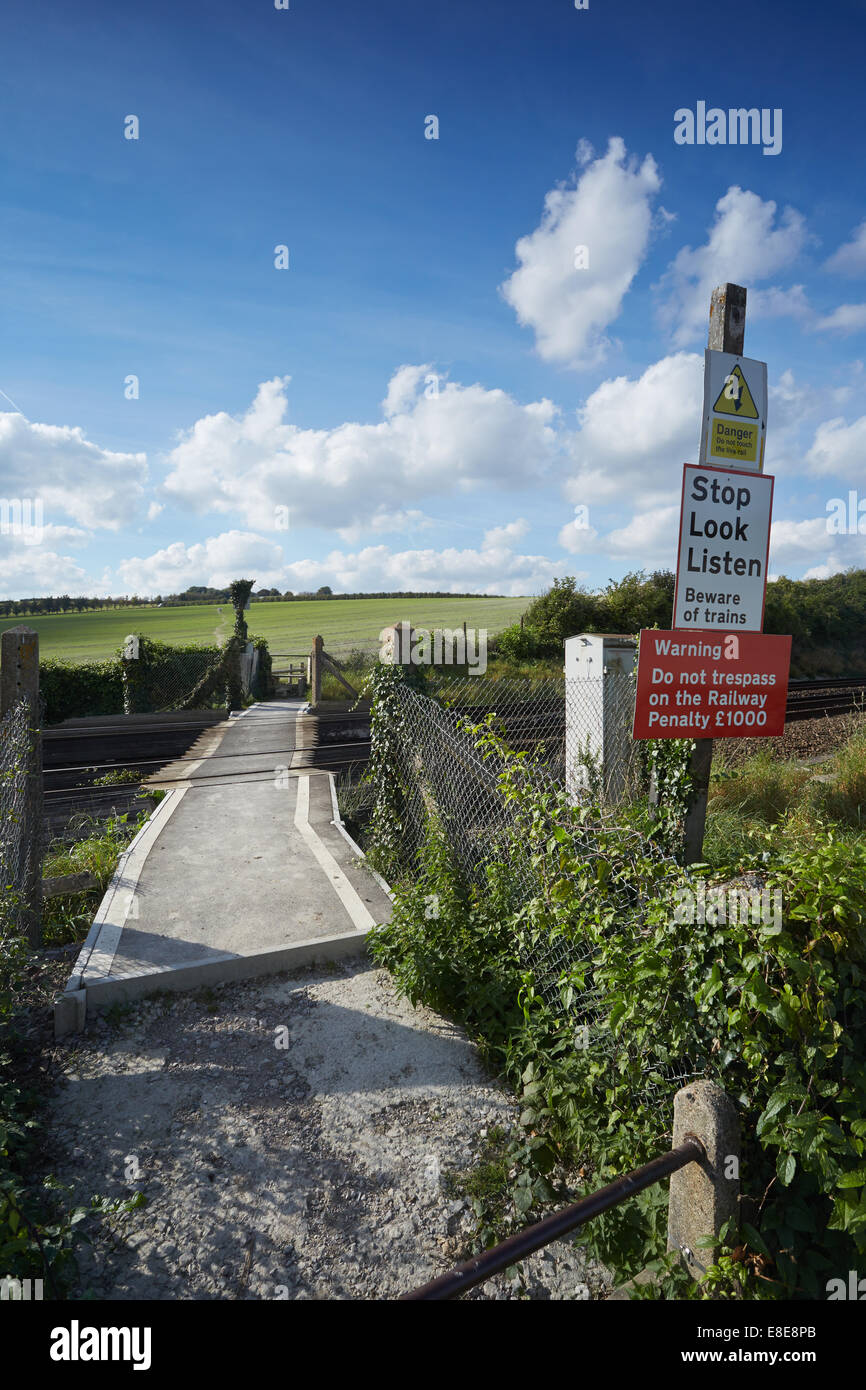 Rural pedestrian level crossing hi-res stock photography and images - Alamy
