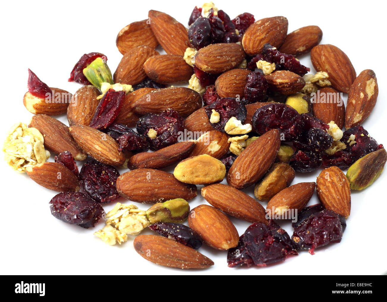 Assorted nuts on a white background Stock Photo - Alamy