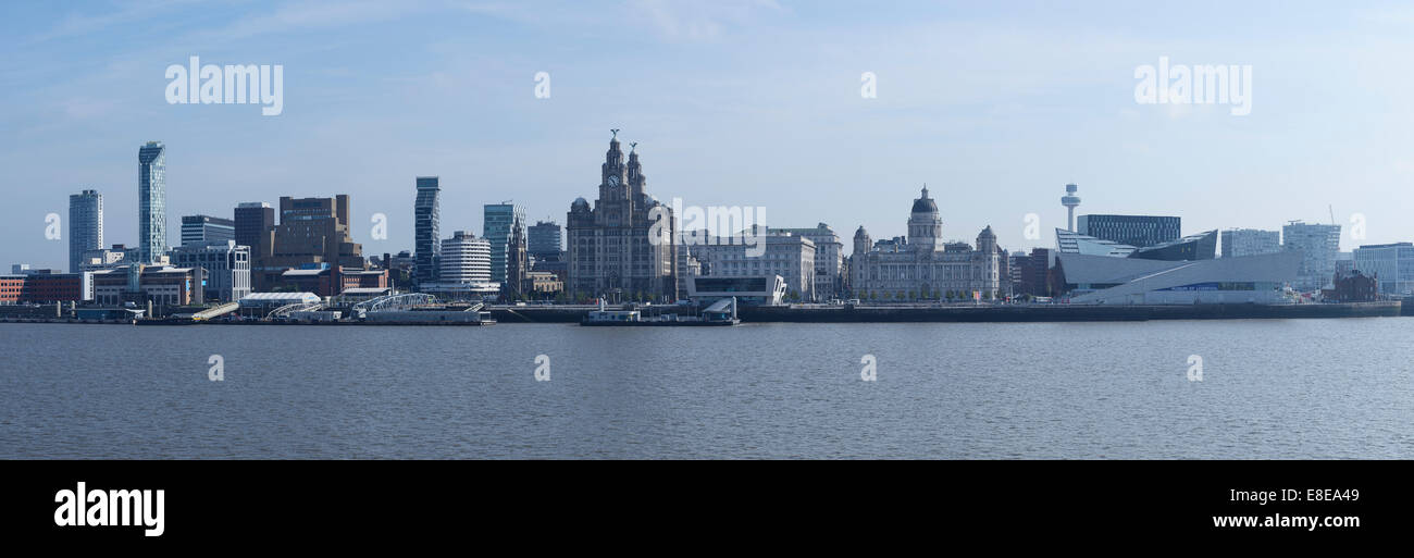 The city of Liverpool skyline panoramic Stock Photo - Alamy