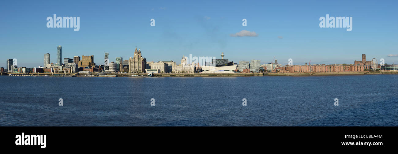 The city of Liverpool skyline panoramic Stock Photo - Alamy