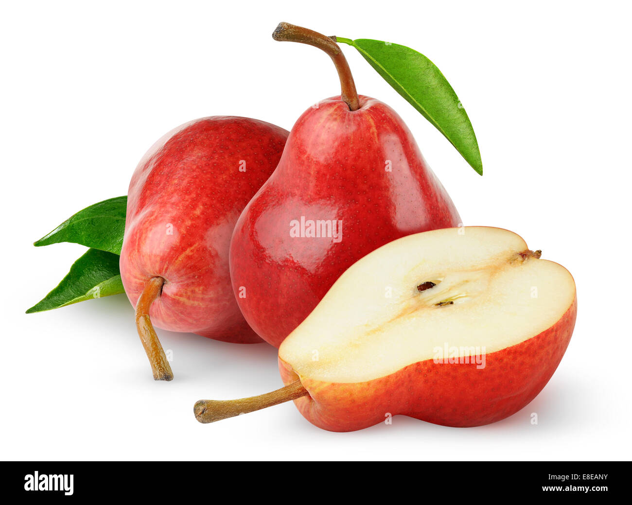 Red pears isolated on white Stock Photo - Alamy