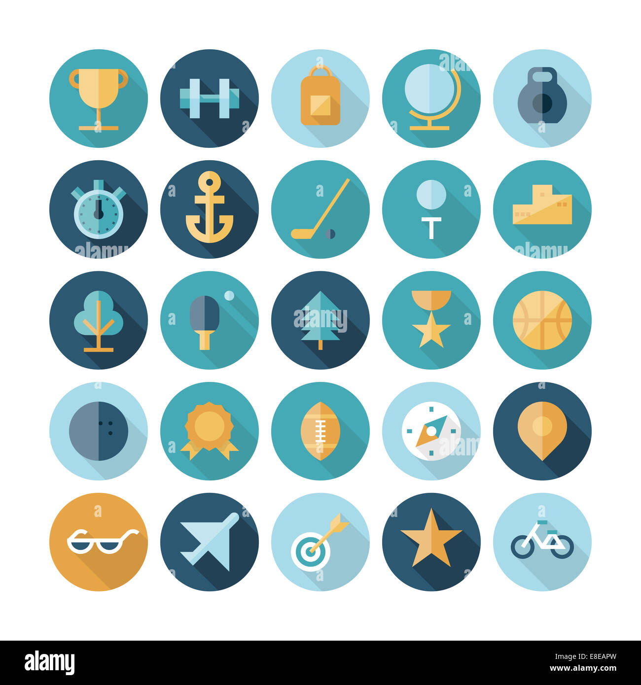 Fitness app icon flat Cut Out Stock Images & Pictures - Alamy