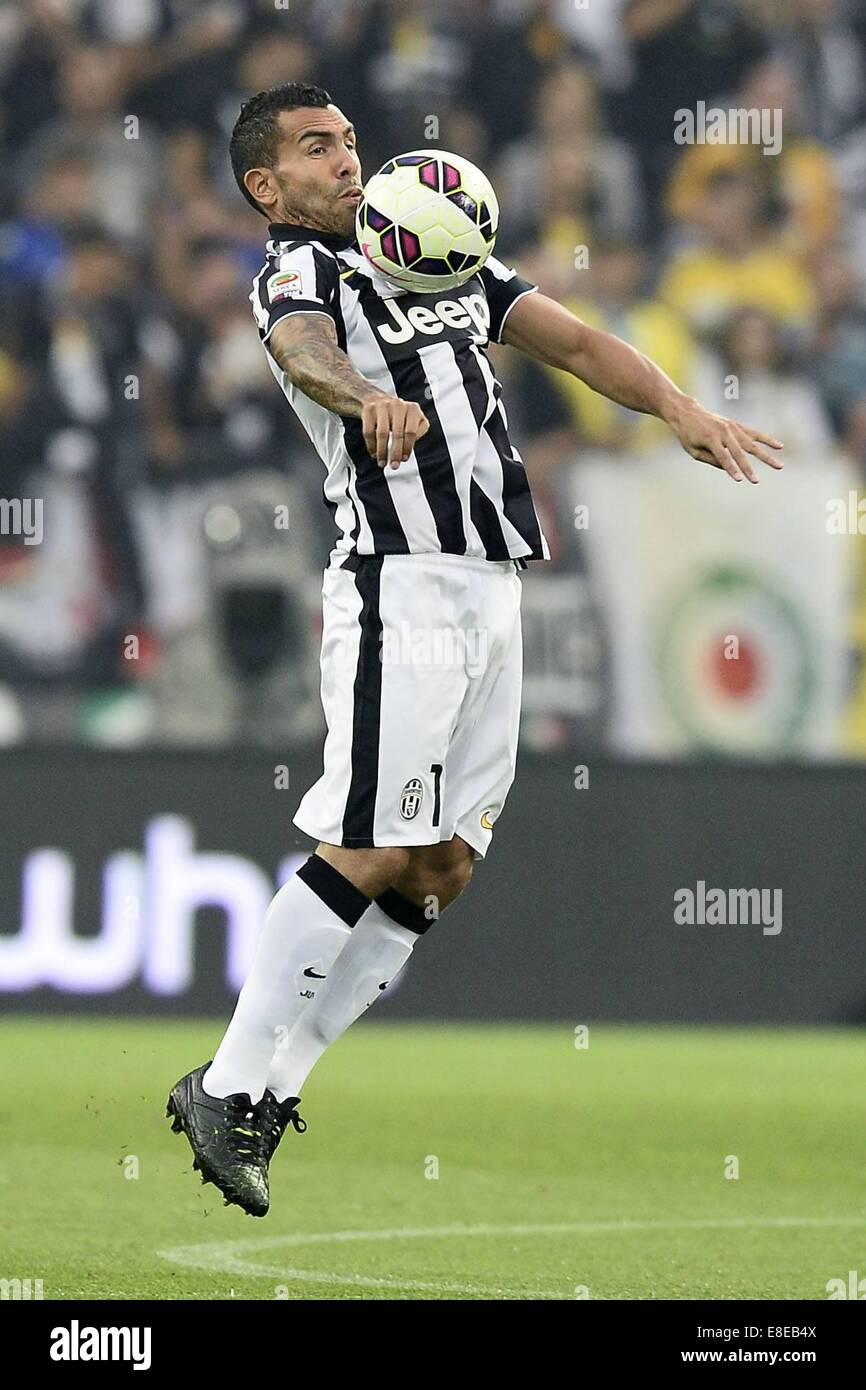 Turin, Italy. 5th Oct, 2014. Serie A football. Juventus versus AS Roma ...