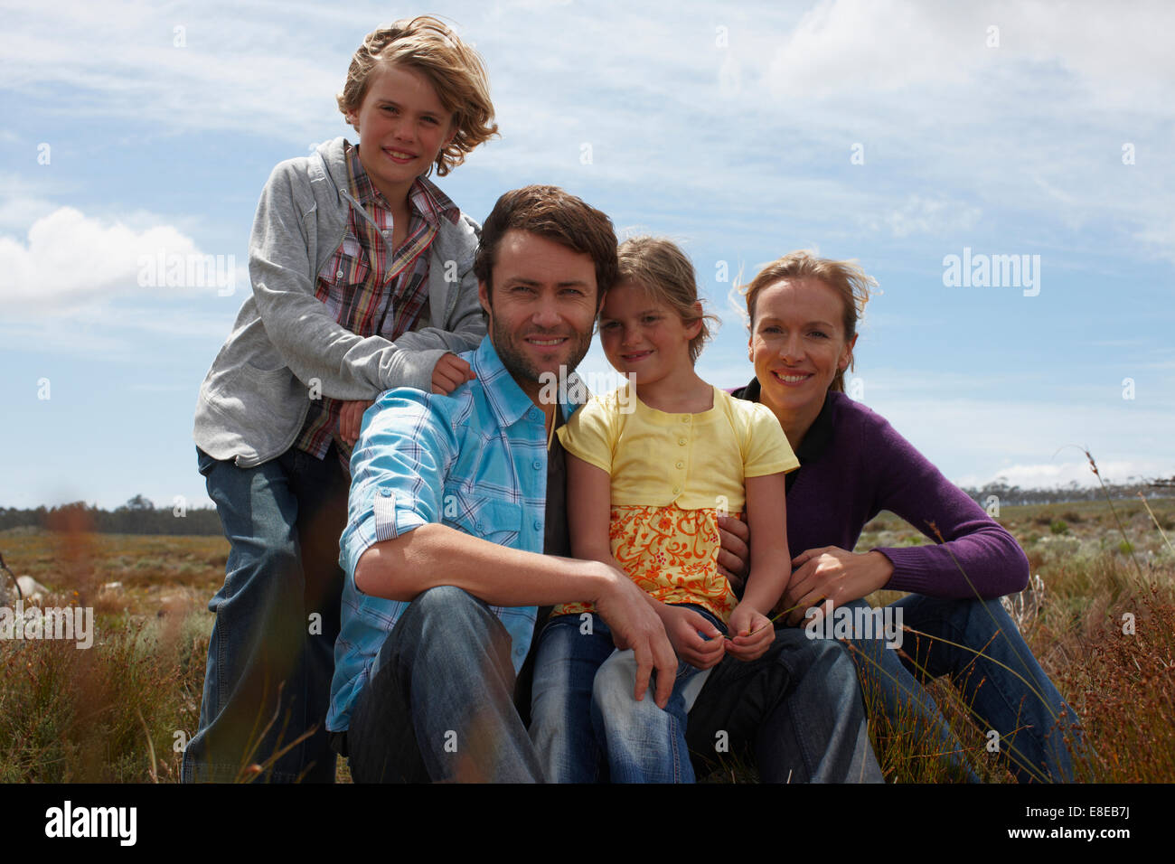 Beautiful family portrait Stock Photo - Alamy