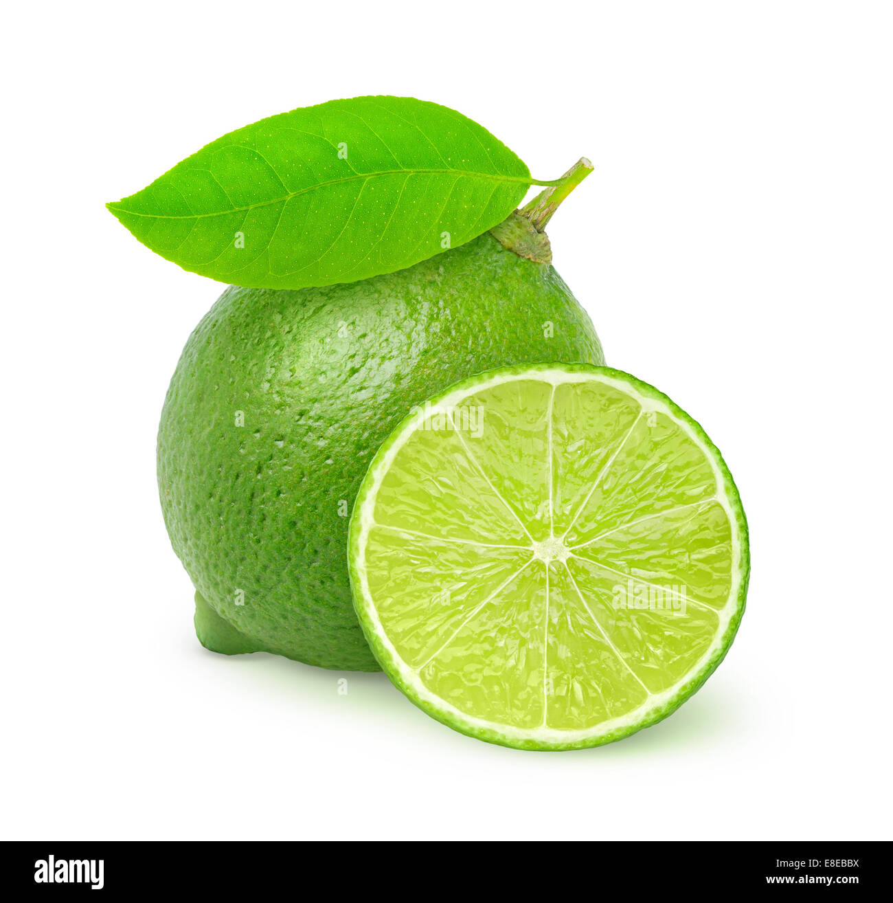 Fresh lime isolated on white Stock Photo - Alamy