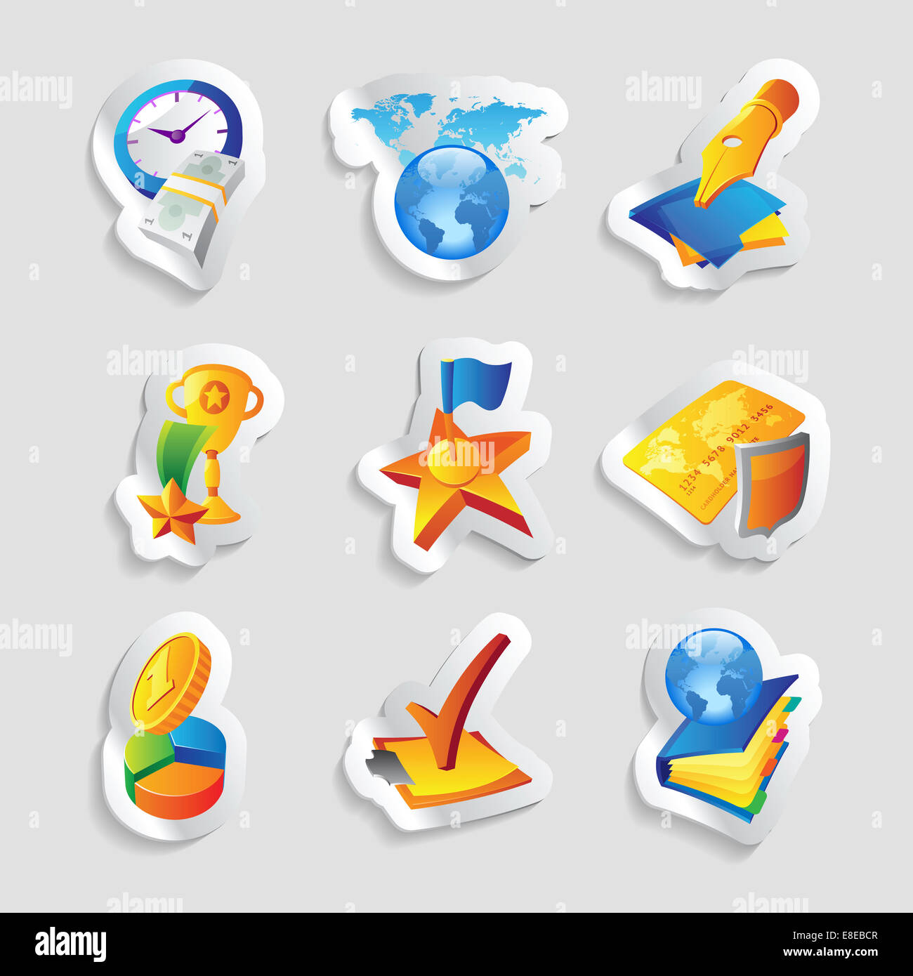 Business card icons hi-res stock photography and images - Alamy