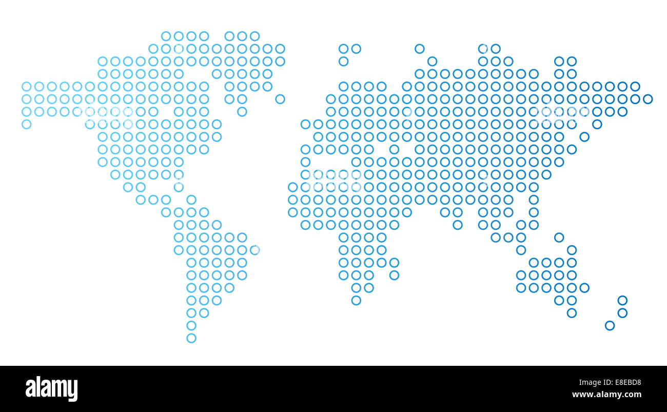 World Map Blue Round Dots High Resolution Stock Photography and Images ...