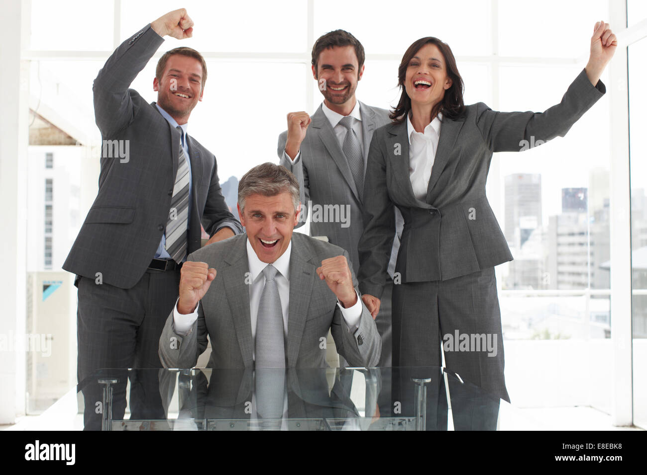 Motivated business team Stock Photo - Alamy