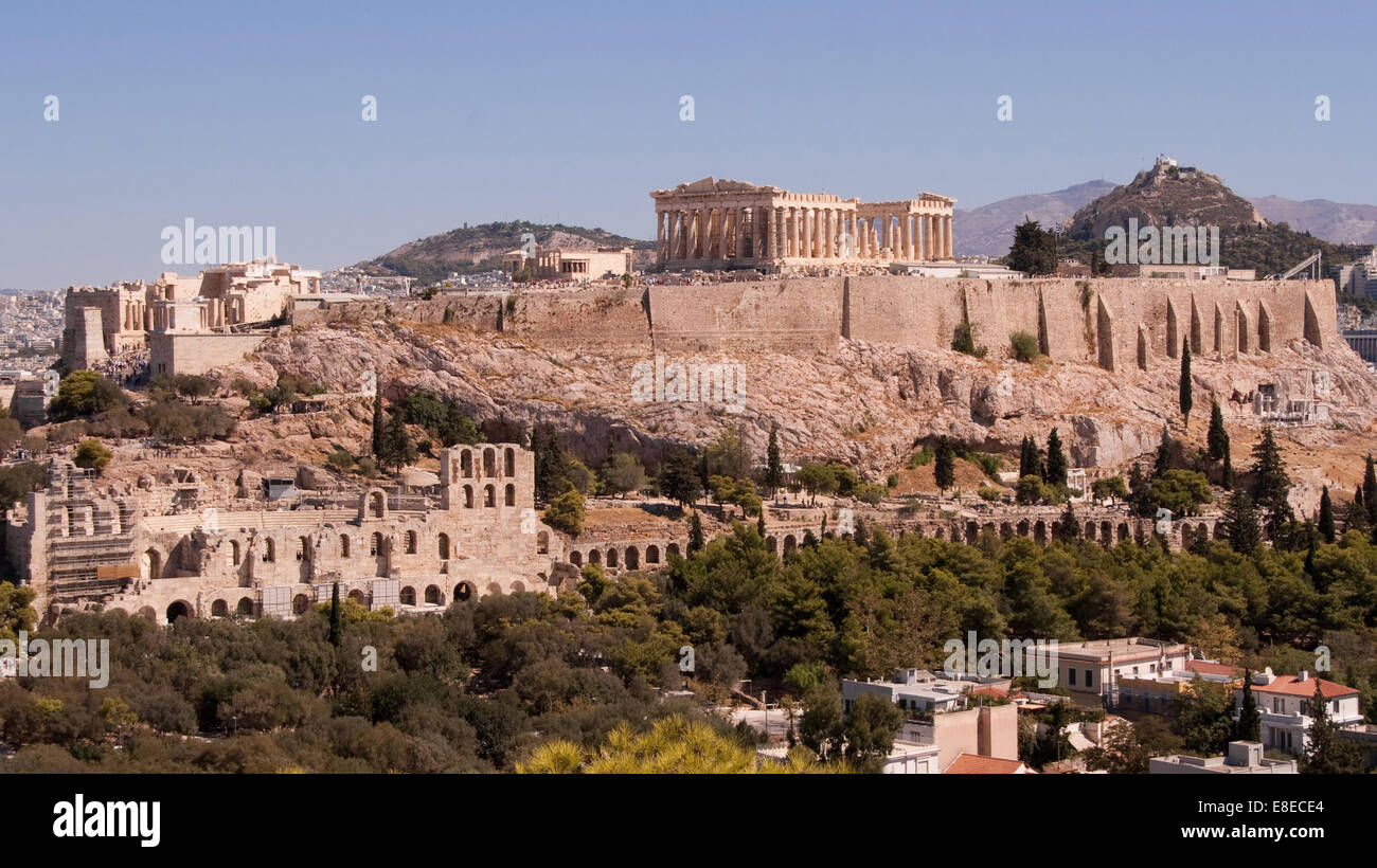 View of the Acropolis of Athens, Greece Stock Photo - Alamy