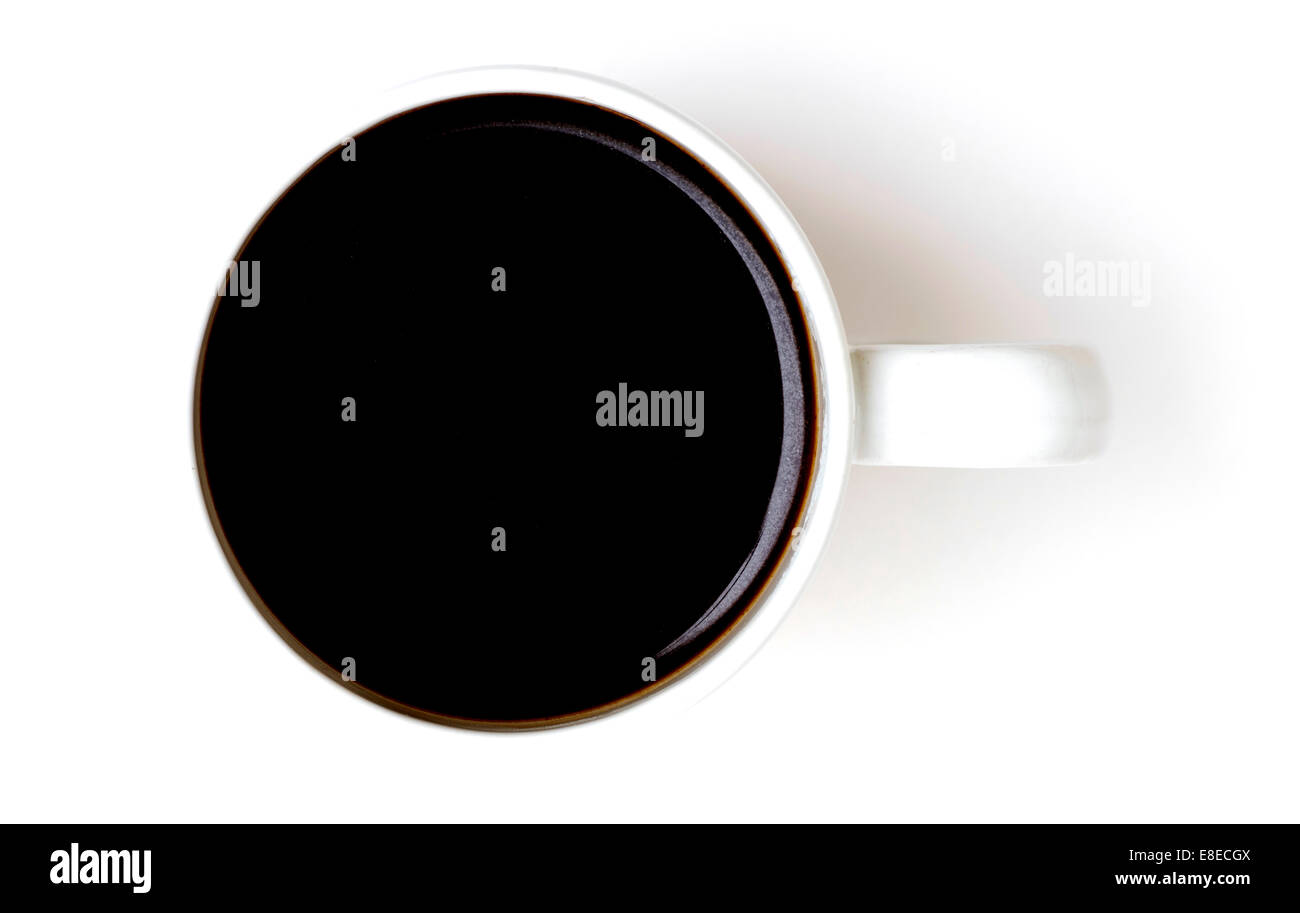 Cup of coffee, from top Stock Photo - Alamy