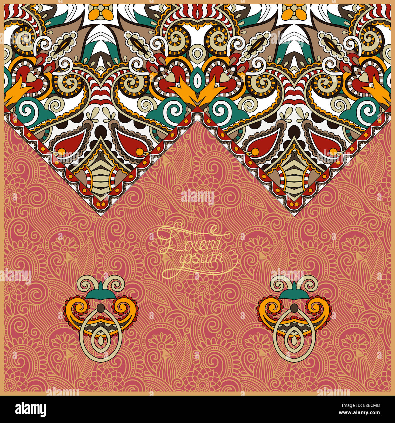 oriental decorative template for greeting card or wedding invita Stock ...