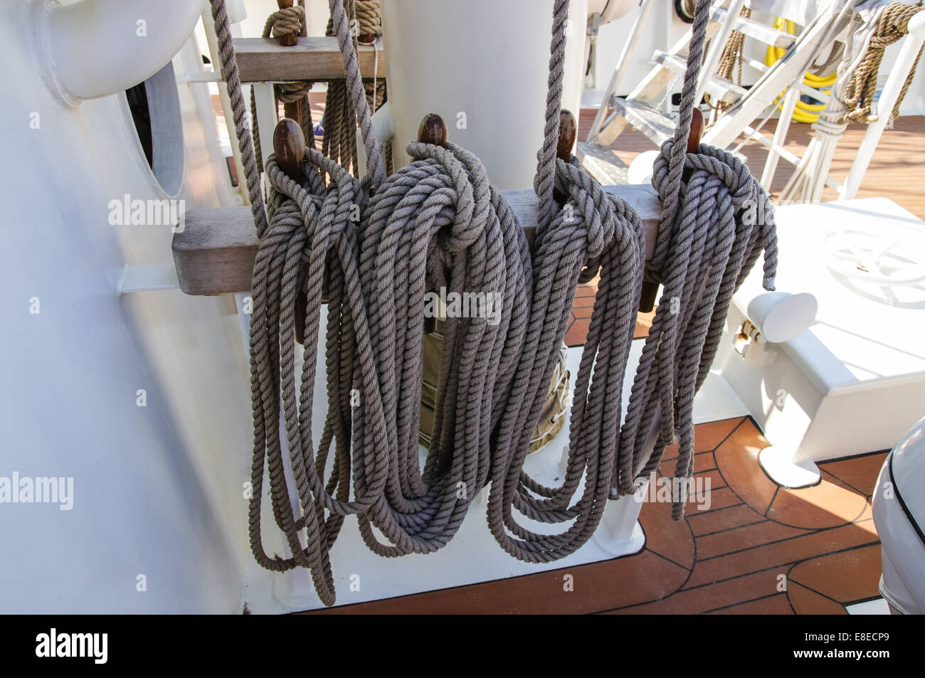 Tall ship rigging Stock Photo - Alamy