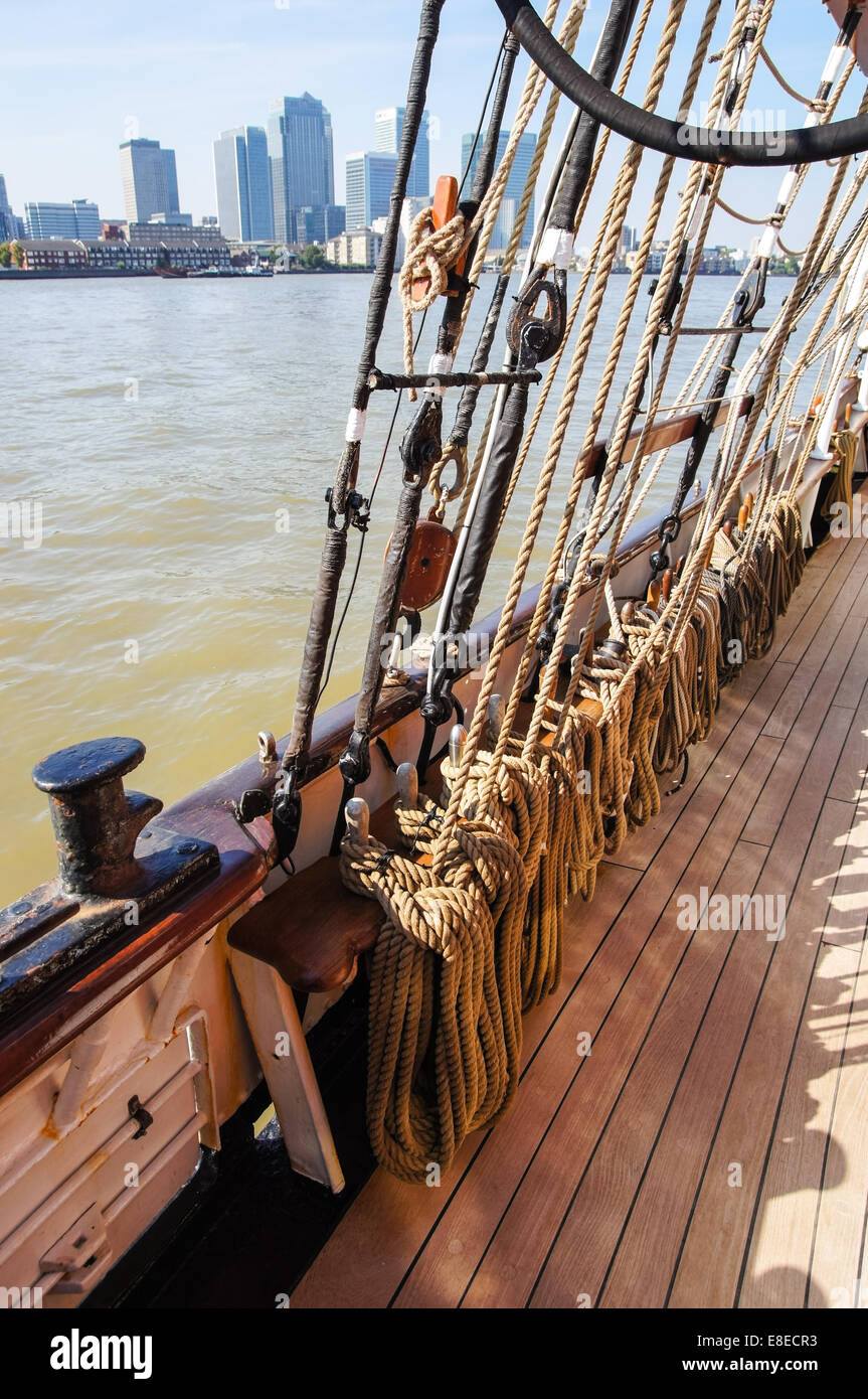 Tall ship rigging Stock Photo - Alamy