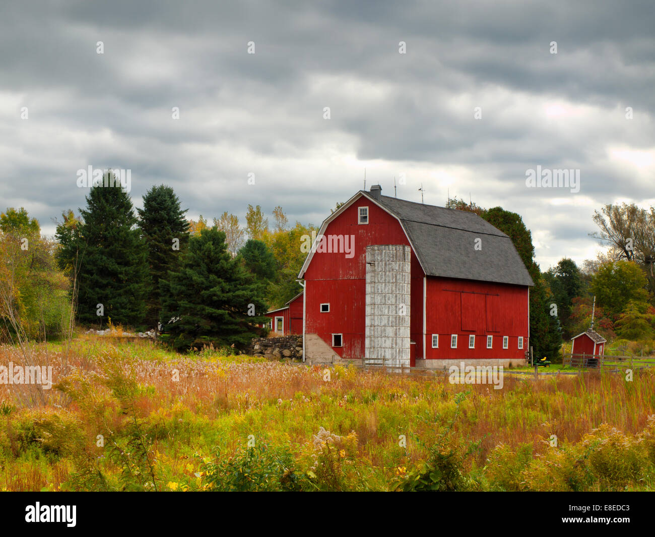 autumn farm landscape Stock Photo - Alamy