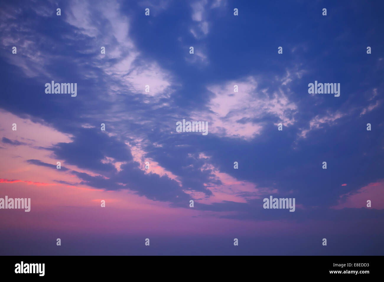 Landscape with a beautiful dramatic sunset sky Stock Photo - Alamy