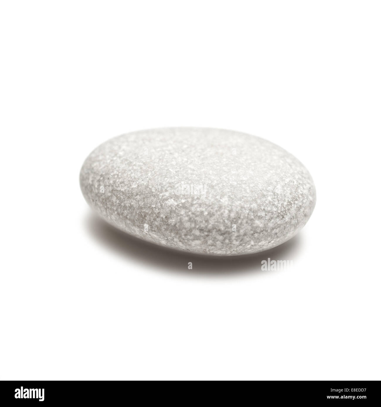 Smooth gray stone isolated on a white background with shadow Stock ...