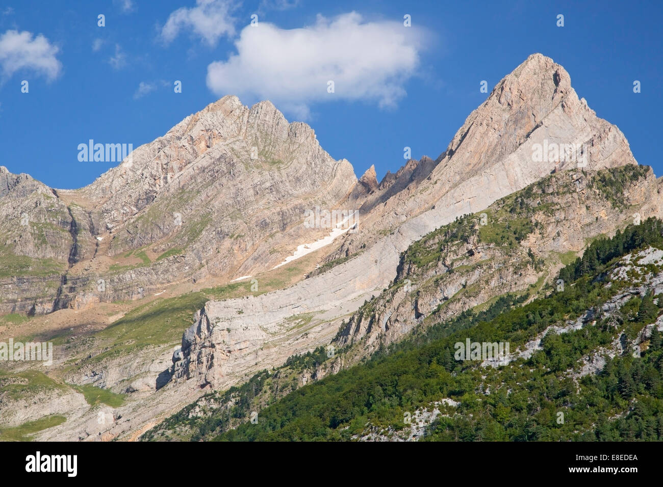 view of Monte Perdido from Bielsa, Pyrenees, Spain Stock Photo - Alamy